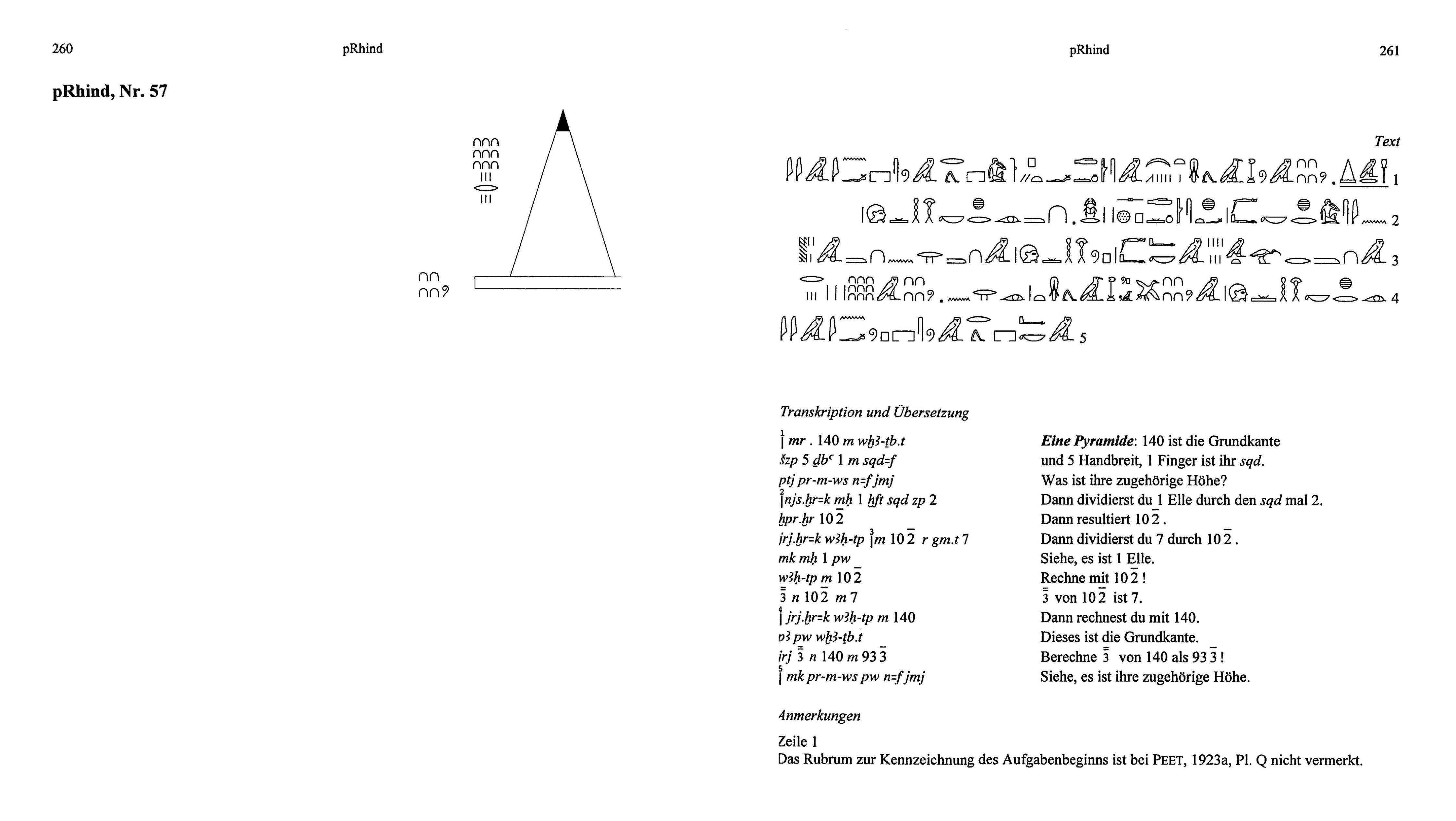 Thread: Aufgabe Nr. 57 des Papyrus Rhind - Ägyptologie Forum